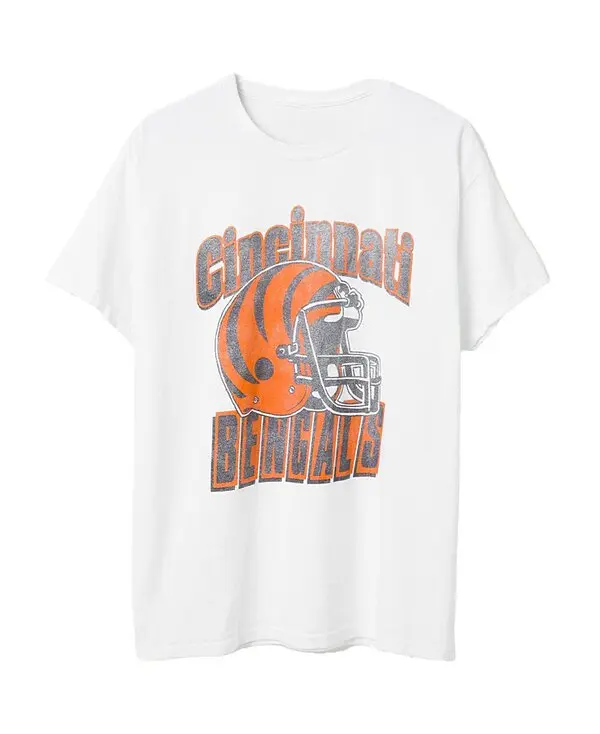 Junk Food Clothing Nfl Cincinnati Bengals Throwback Helmet Tee - White