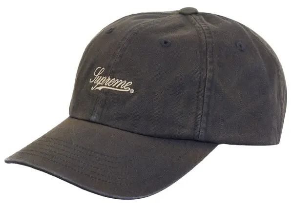 Supreme Bleached Chino 6-panel Cap - Navy Blue