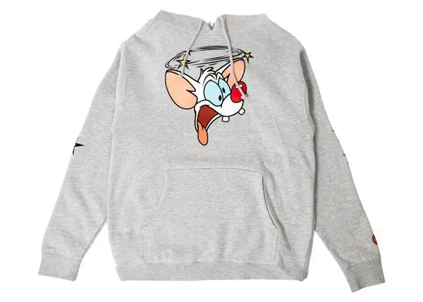 BAIT X Pinky And The Brain Stars Hoodie - Gray