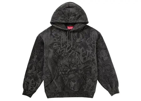 Supreme Liberty Hooded Sweatshirt - Washed Black