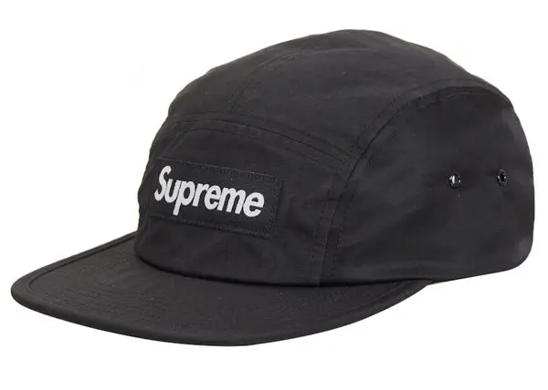 Supreme Waxed Ripstop Camp Cap - Black