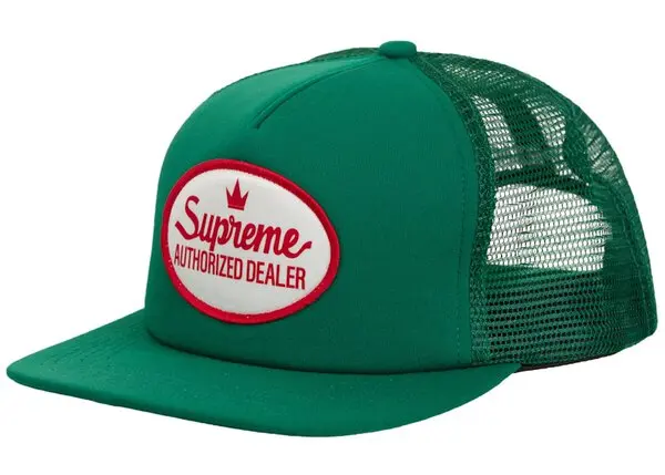 Supreme Authorized Mesh Back 5 Panel Cap - Green