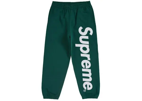 Supreme Satin Applique Sweatpant Fw24 - Dark Green