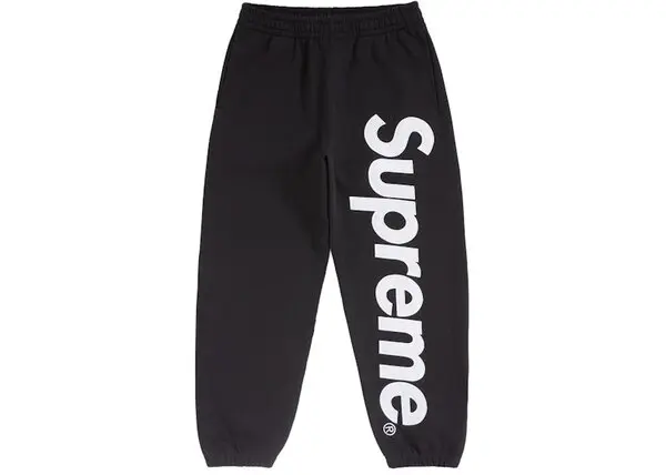 Supreme Satin Applique Sweatpant Fw24 - Black