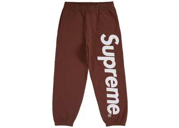 Supreme Satin Applique Sweatpant Fw24 - Brown
