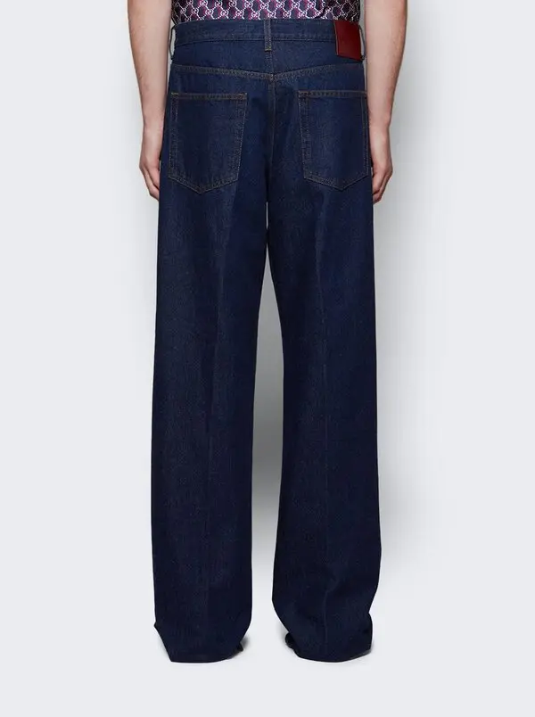 Gucci Straight Leg Jeans - Dark Blue