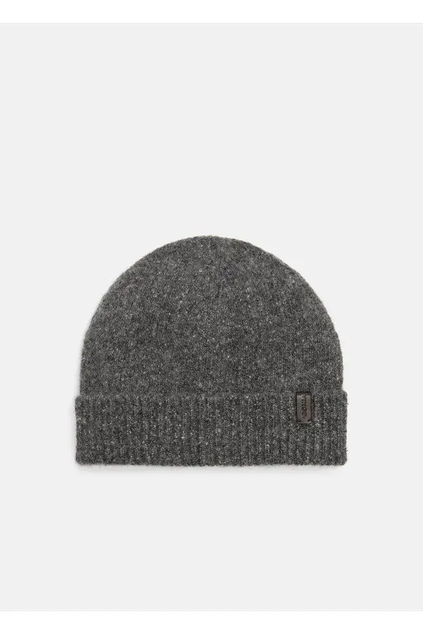 Vince Donegal Cashmere Beanie - Charcoal