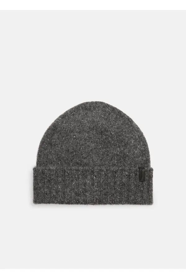 Vince Donegal Cashmere Jersey Beanie - Charcoal