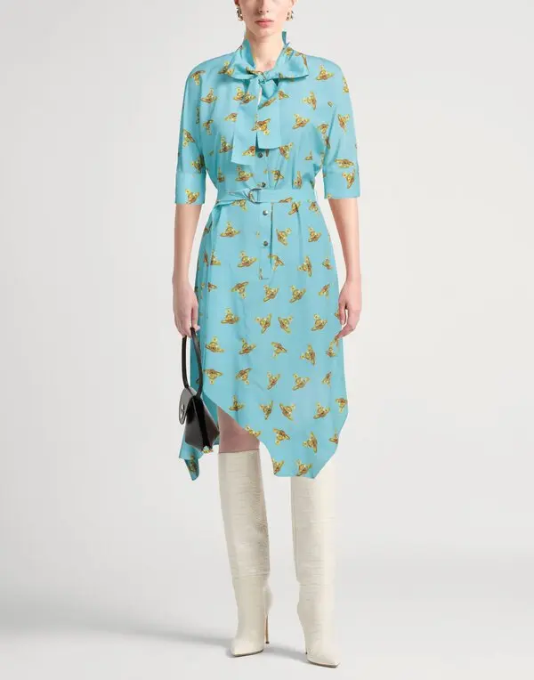 VIVIENNE WESTWOOD Crepe Midi Shirt Dress