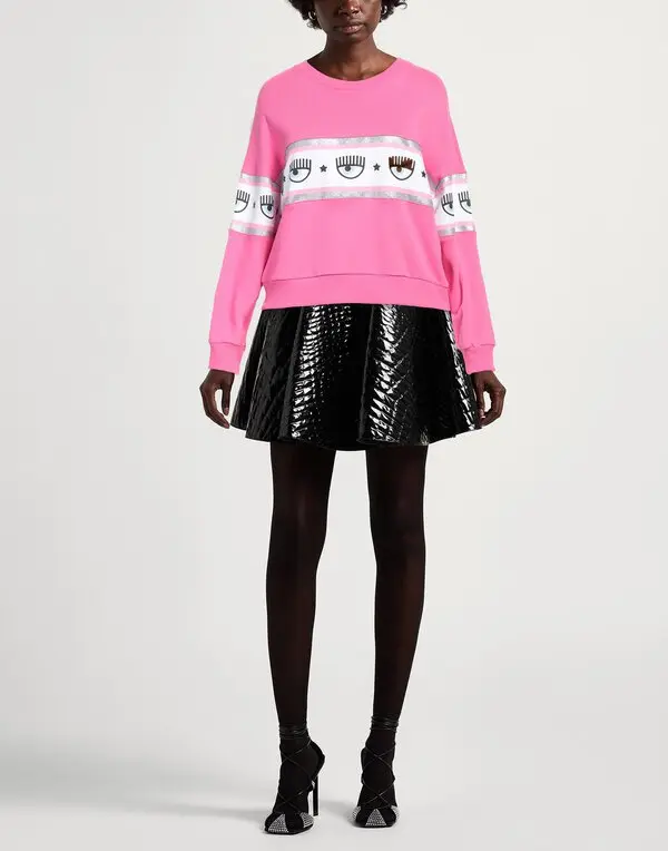 CHIARA FERRAGNI Cotton Sweatshirt With Graphic Print