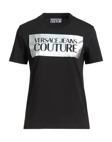 Versace Logo-print Jersey T-shirt - Black
