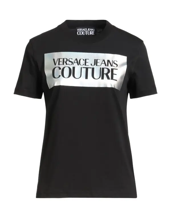 Versace Logo-print Jersey T-shirt - Black