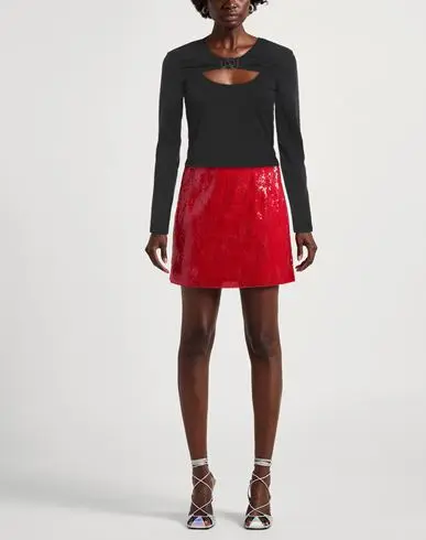 Versace Cotton Elastane Crop Tee With Cutout Detail