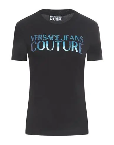 Versace T-shirt In Cotton And Elastane - Black