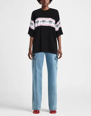 CHIARA FERRAGNI Cotton T-shirt - Black