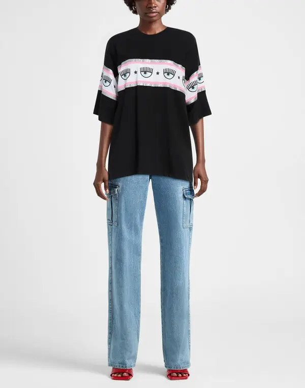 CHIARA FERRAGNI Cotton T-shirt - Black