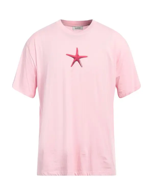 Sandro T-shirt Size Cotton, Elastane