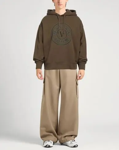 Versace Flocked Fleece Logo Hoodie - Green