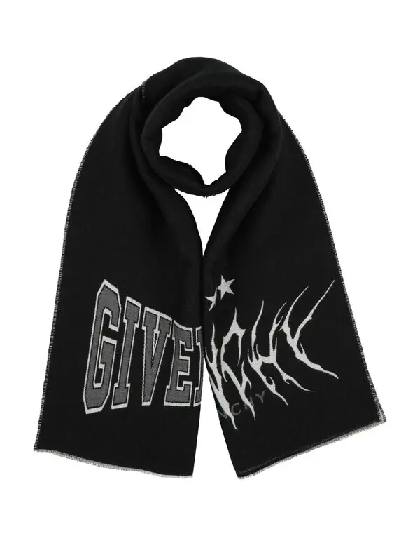 Givenchy Scarf Wool, Virgin Wool, Silk - Black