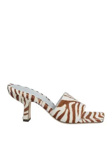 By Far Calf Hair Zebra-print Sandals
