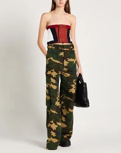 Dsquared2 Strapless Top With Leather Details