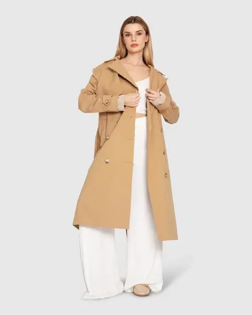 BELLE & BLOOM Empirical Trench Coat - Brown