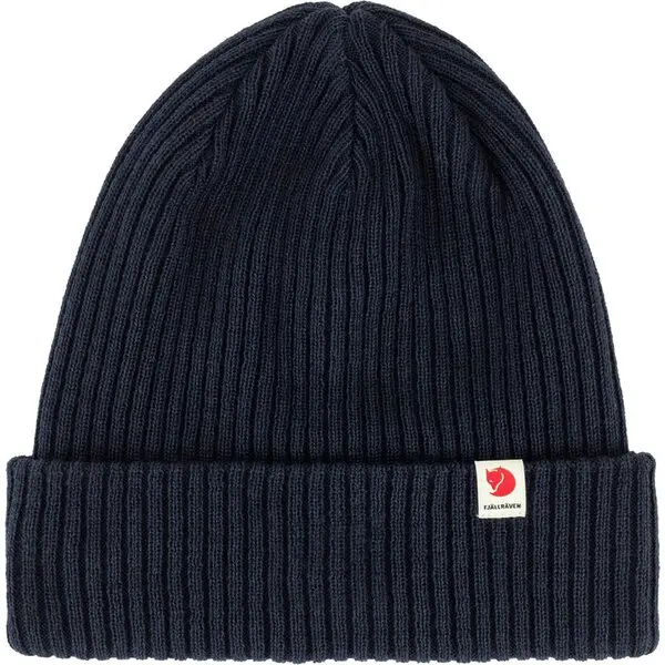 Fjallraven Ribbed Performance Beanie - Dark Navy