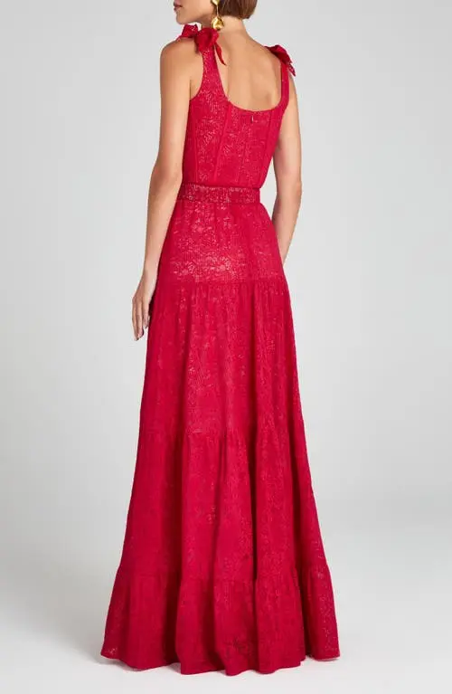 NADINE MERABI Miranda Belted Gown