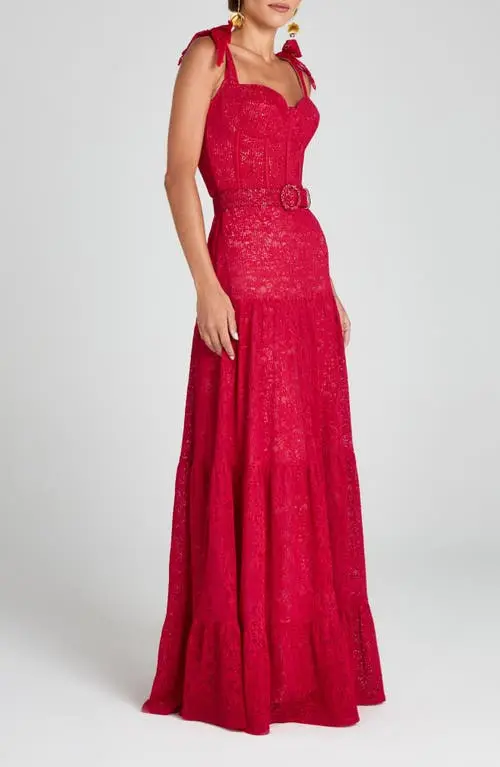 NADINE MERABI Miranda Belted Gown