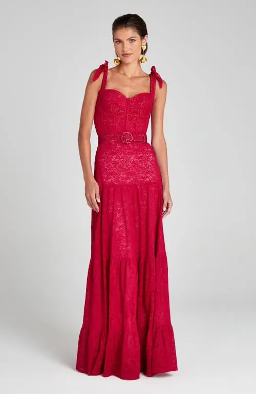NADINE MERABI Miranda Belted Gown