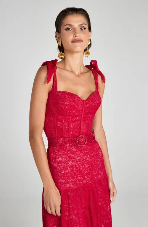 NADINE MERABI Miranda Belted Gown