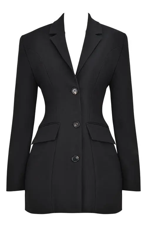amia black blazer mini dress Black Blazer Mini Dress – self-portrait-US main image 1
