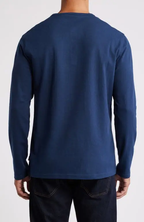 Stone Rose Performance Piqué Henley - Navy