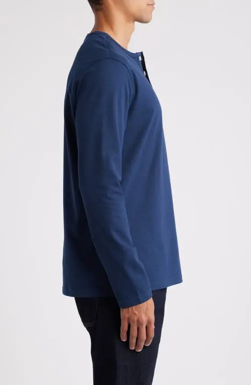 Stone Rose Performance Piqué Henley - Navy