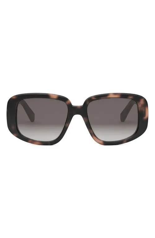 Celine Bold 3 Dots 55mm Geometric Sunglasses - Havana / Gradient Roviex