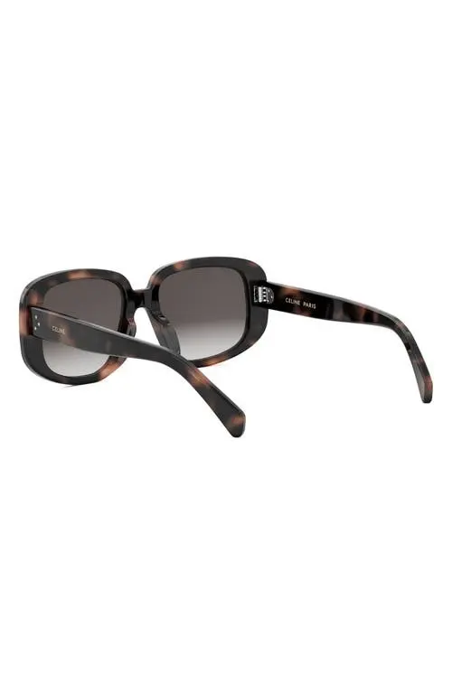 Celine Bold 3 Dots 55mm Geometric Sunglasses - Havana / Gradient Roviex