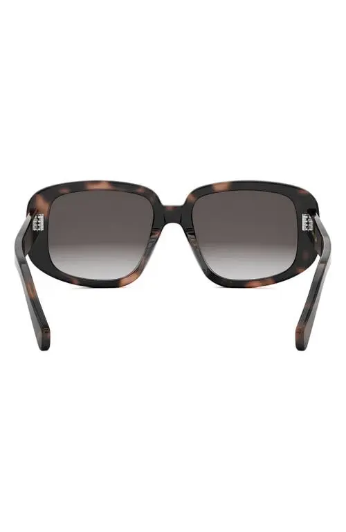 Celine Bold 3 Dots 55mm Geometric Sunglasses - Havana / Gradient Roviex