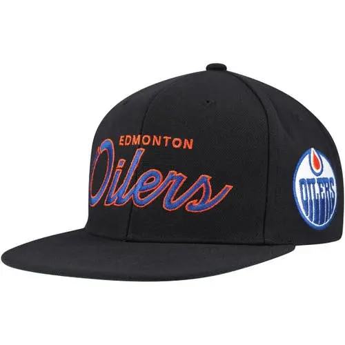 Mitchell & Ness Edmonton Oilers Core Team Script 2.0 Snapback Hat