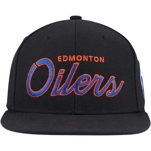 Mitchell & Ness Edmonton Oilers Core Team Script 2.0 Snapback Hat
