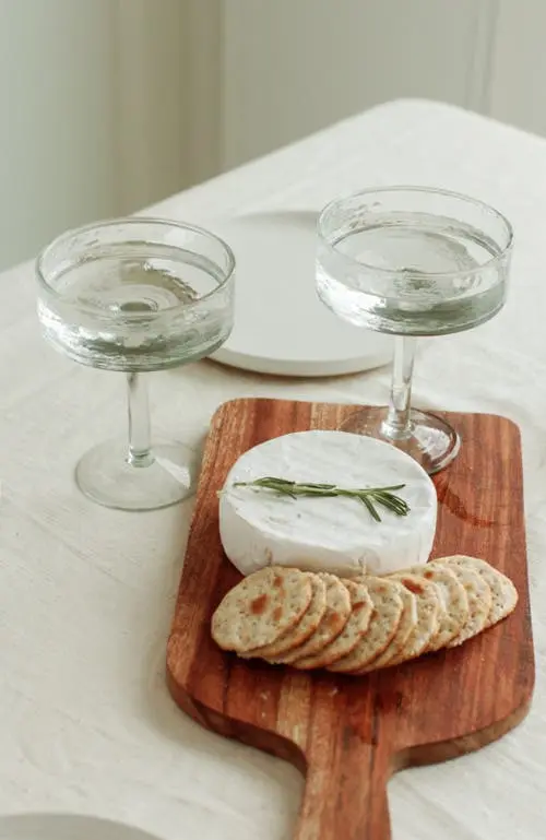CREATIVE WOMEN Handblown Hammered Coupe Cocktail Glassesset Of 4