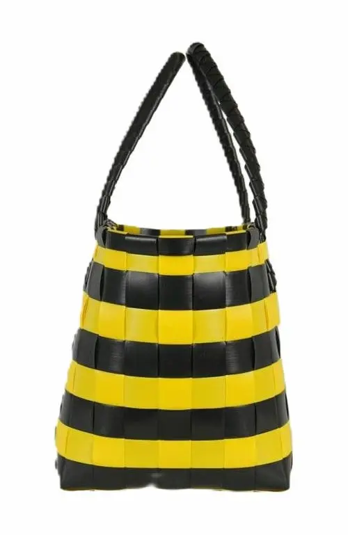 HANDED BY Paris Spirit Recycled Tote Bag - Black/sunshine Yellow