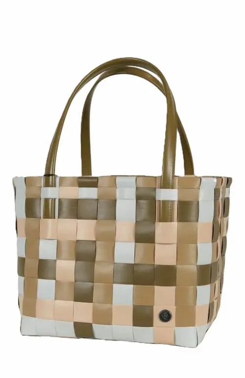 HANDED BY Color Block Shopper Tote Bag - Khaki Mix