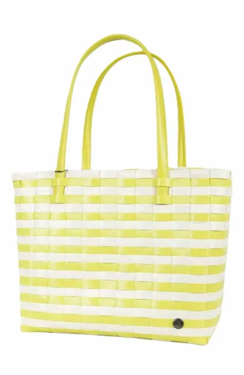 HANDED BY Sunny Bay Recycled Plastic Weekender - Bright Green/pearl White