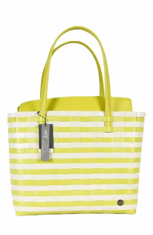 HANDED BY Sunny Bay Recycled Plastic Weekender - Bright Green/pearl White