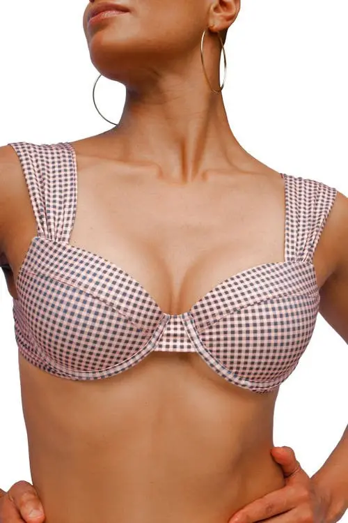 MARY MERCEDES Olivia Underwire Bikini Top - Gingham