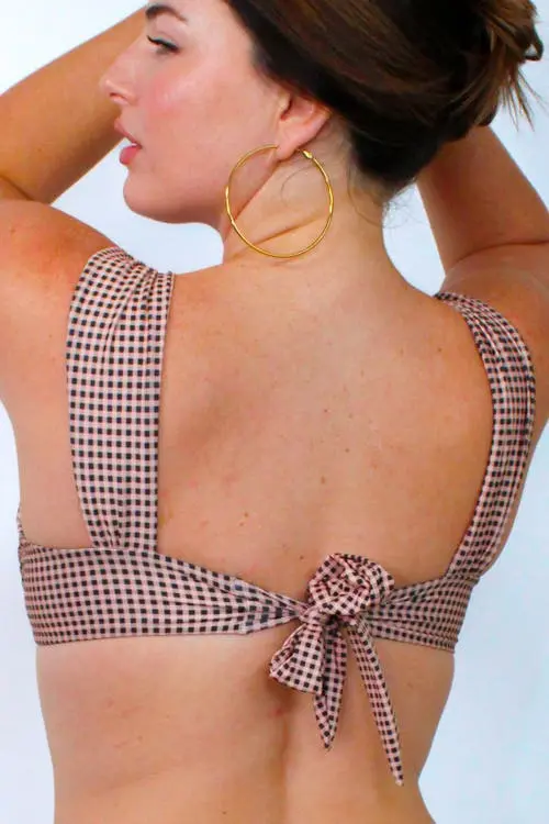 MARY MERCEDES Olivia Underwire Bikini Top - Gingham