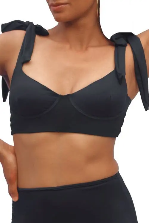 MARY MERCEDES Emma Underwire Bikini Top - Black