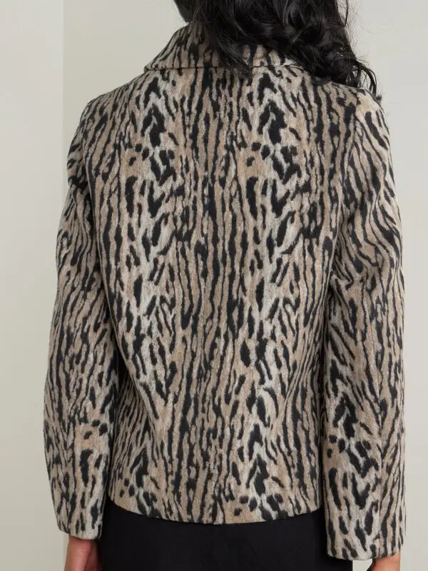 Rixo Leopard-print Felt Tommie Jacket - Animal Print
