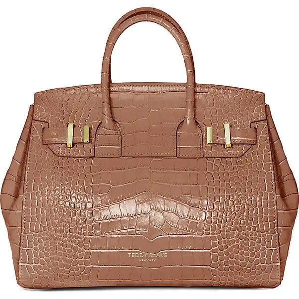 TEDDY BLAKE Gigi Croco 11 Handbag - Darkblush