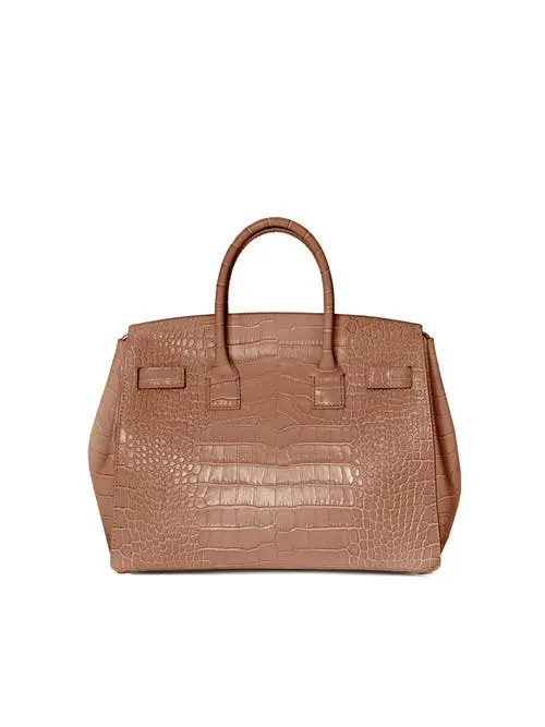 TEDDY BLAKE Gigi Croco 11 Handbag - Darkblush